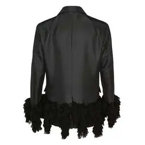 Comme Des Garçons Single-breasted Ruffle-detail Jacket