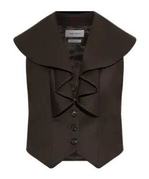 Alexander McQueen Ruffled Collar Vest Jacket - No