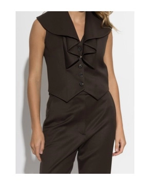 Alexander McQueen Ruffled Collar Vest Jacket - No