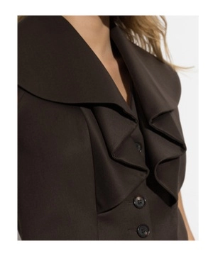 Alexander McQueen Ruffled Collar Vest Jacket - No