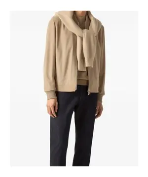 Zegna Light Taupe Suede Bomber