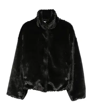 FORTE_FORTE Chevron-pattern Jacket - Black