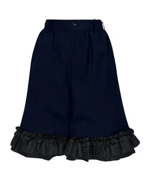 Comme Des Garçons Wide-leg Trousers With An Elastic Waist - Navy Blue