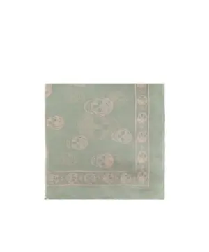 Alexander McQueen Classic Skull Foulard - Green