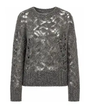Max Mara Crochet Crewneck Jumper - Black