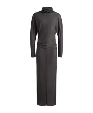 Soeur Lola Ruched Maxi Dress - Grey Anthracite