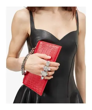 Alexander McQueen Jewelled Embossed Mini Shoulder Bag
