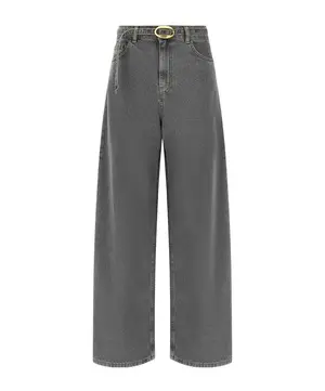 TWINSET Belted Wide-leg Jeans