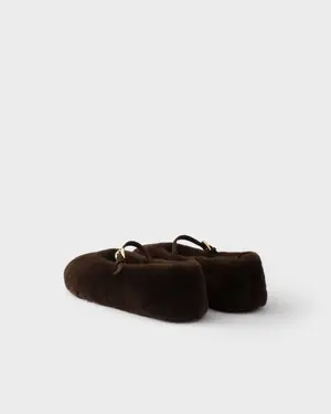 Prada Shearling Ballerinas