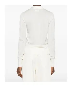 FORTE_FORTE Ruffled-trim Polo Top