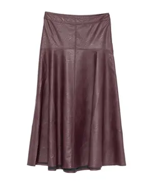 FORTE_FORTE Panelled A-line Midi Skirt - Purple