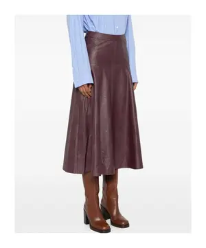 FORTE_FORTE Panelled A-line Midi Skirt