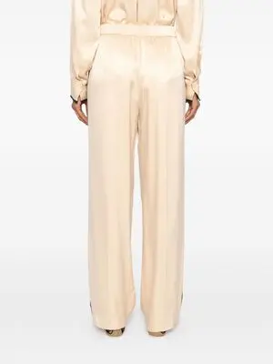 FORTE_FORTE Side-stripe Wide-leg Trousers - Ivory