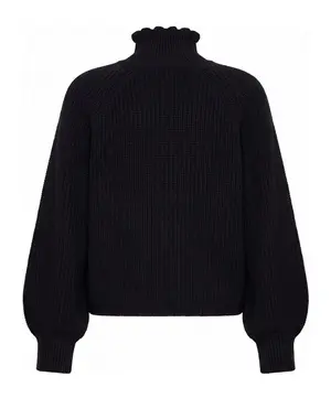 Max Mara Pontile Ruffled Turtleneck Knitted Jumper