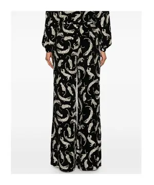 FORTE_FORTE Leopard-print Velvet-effect Trousers