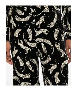 FORTE_FORTE Leopard-print Velvet-effect Trousers