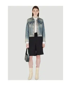 Saint Laurent Frilled Neck Long-sleeved Shirt
