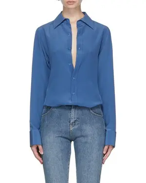 Saint Laurent Crepe De Chine Fitted Shirt