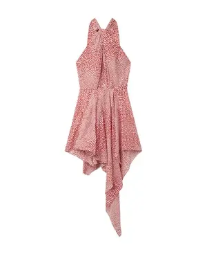 Stella McCartney Heart Printed Neck-lacing Mini Dress