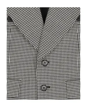 Saint Laurent Grid-print Wool Blazer