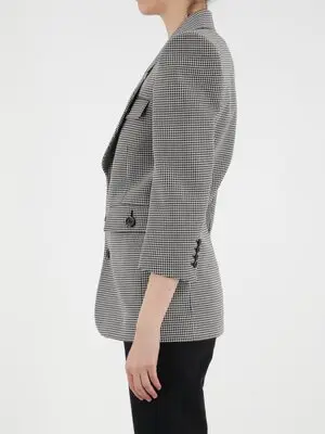 Saint Laurent Grid-print Wool Blazer