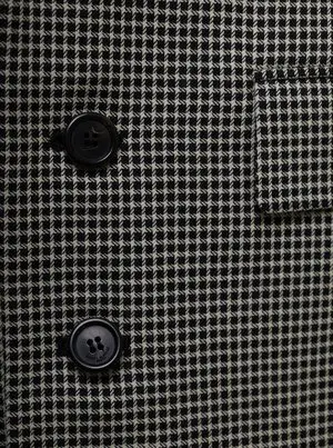 Saint Laurent Grid-print Wool Blazer