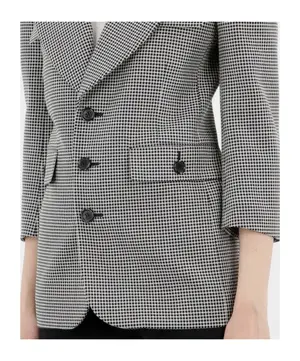 Saint Laurent Grid-print Wool Blazer