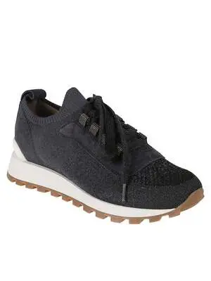 Brunello Cucinelli Sparkling-cotton Knit Sneakers