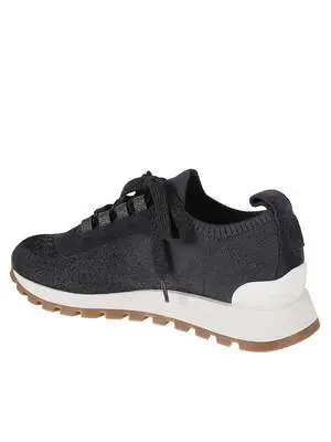 Brunello Cucinelli Sparkling-cotton Knit Sneakers