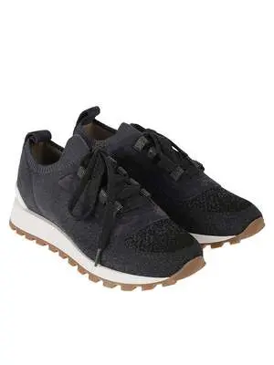 Brunello Cucinelli Sparkling-cotton Knit Sneakers