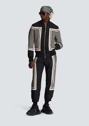 Balmain Monogrammed Scarf Joggers