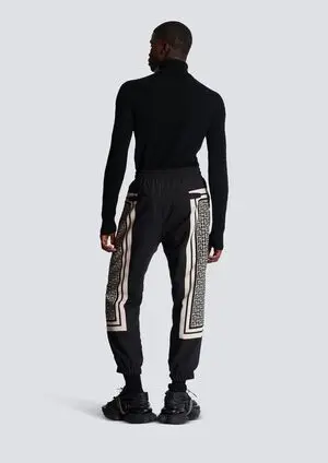 Balmain Monogrammed Scarf Joggers