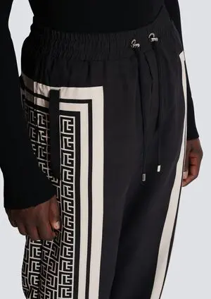 Balmain Monogrammed Scarf Joggers