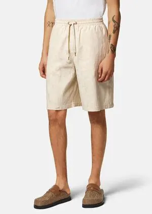 Versace Barocco Silhouette-jacquard Drawstring Shorts