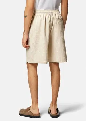 Versace Barocco Silhouette-jacquard Drawstring Shorts