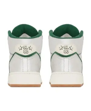 Saint Laurent Sl/80 Metallic Effect Mid-top Sneakers