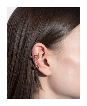 Saint Laurent Twisted Monogram-shape Earcuff