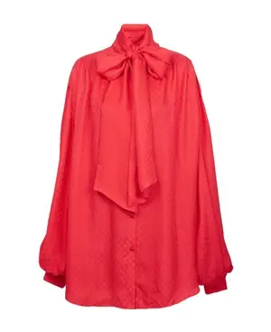 Balmain Monogram-jacquard Button-up Shirt
