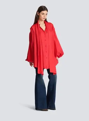 Balmain Monogram-jacquard Button-up Shirt