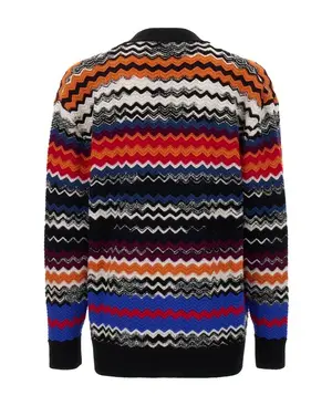 Missoni Zig-zag Knitted Button-up Cardigan