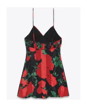 Saint Laurent Floral Printed Sleeveless Dress