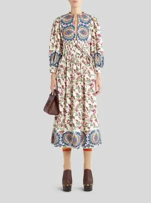 Etro Dress With Berry And Paisley Print