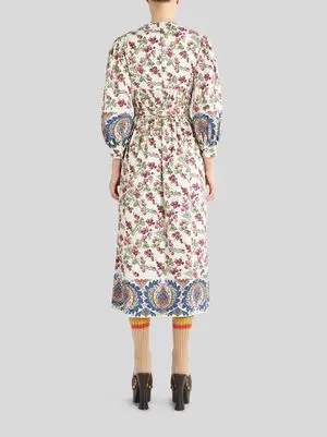 Etro Dress With Berry And Paisley Print