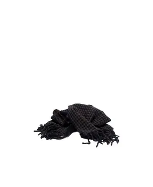 Brunello Cucinelli Check-pattern Fringed-edge Scarf - Black