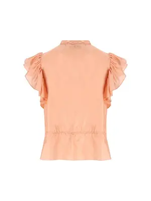 Chloé Lace-trim Drawstring Top