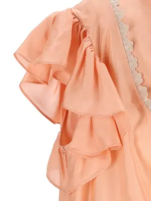 Chloé Lace-trim Drawstring Top