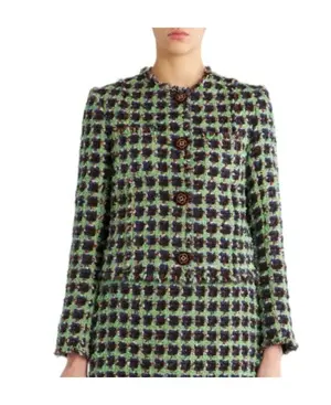Etro Bouclé Jacket With Floral Buttons