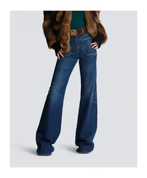 Balmain Belt-looped Flared Jeans