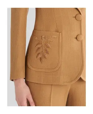 Etro Single Breasted Embroidered Detailed Blazer
