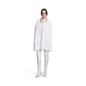 Balenciaga Dropped Neckline Oversized Shirt